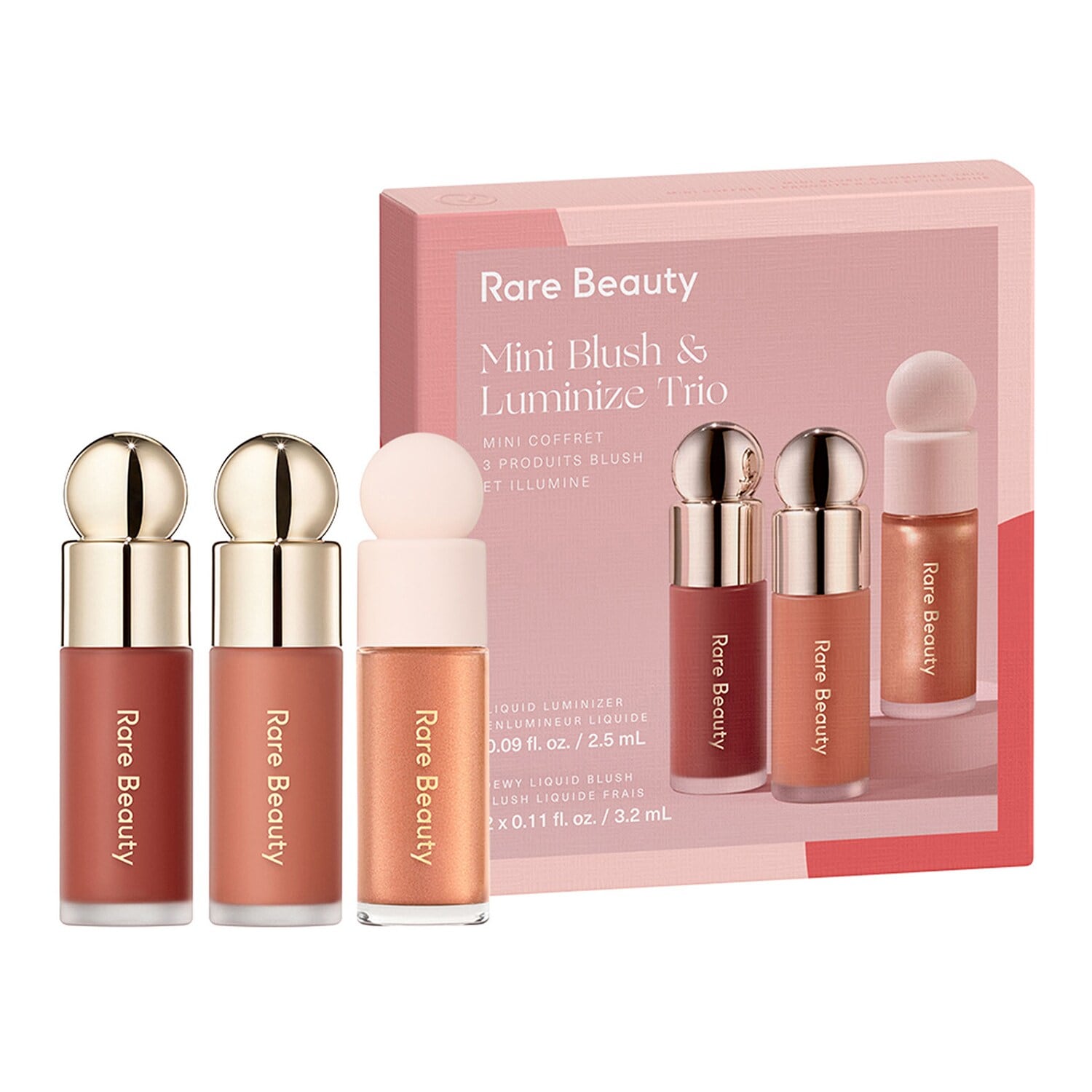 Set Mini Blush & Luminize Trio - Mini allık ve aydınlatıcı RARE BEAUTY ...