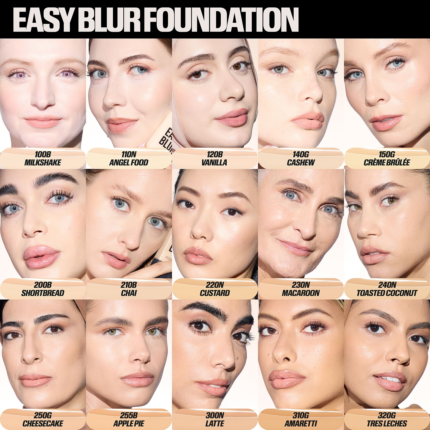 Easy Blur Natural Airbrush Foundation - Fondöten HUDA BEAUTY ≡ SEPHORA