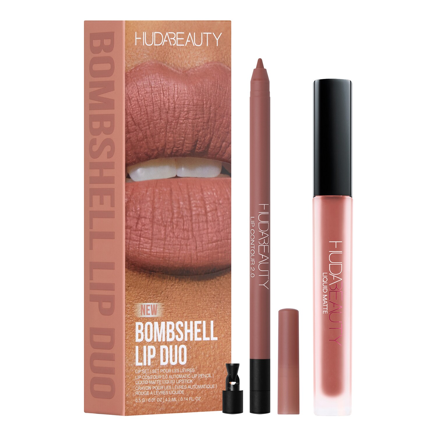 Lip Duo - Bombshell - Dudak parlatıcısı ve dudak kalemi HUDA BEAUTY ≡ ...