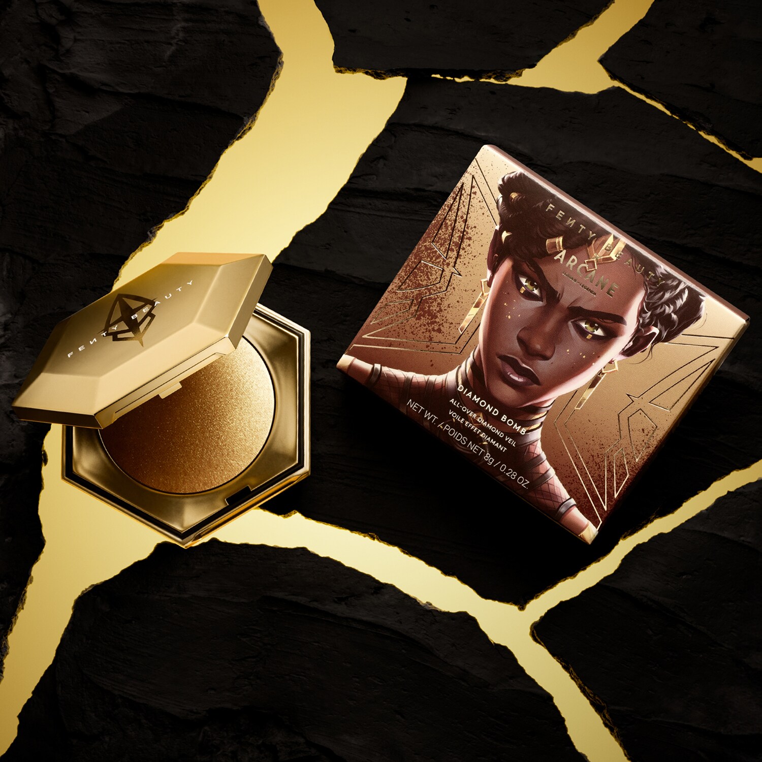 Arcane x Diamond Bomb All-Over Diamond Veil - Cilt aydınlatıcı FENTY ...